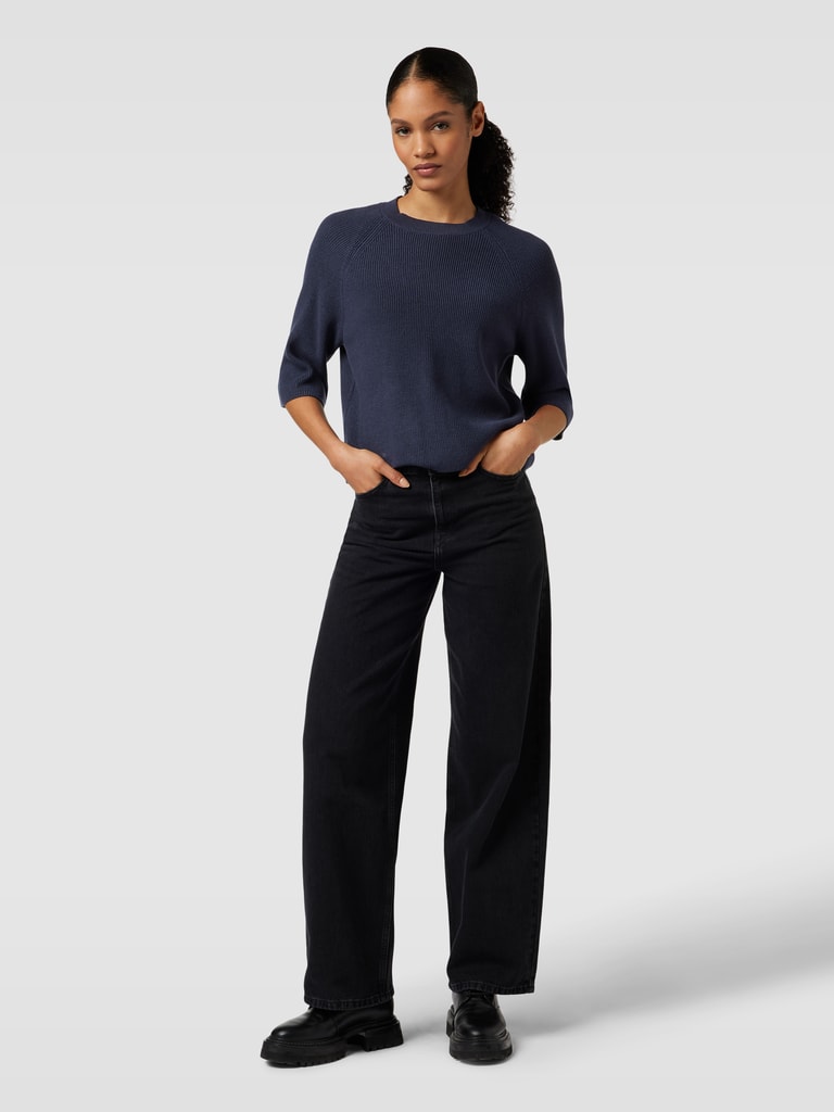 ICHI Strickpullover mit Rundhalsausschnitt Modell 'Boston' (marine) online kaufen