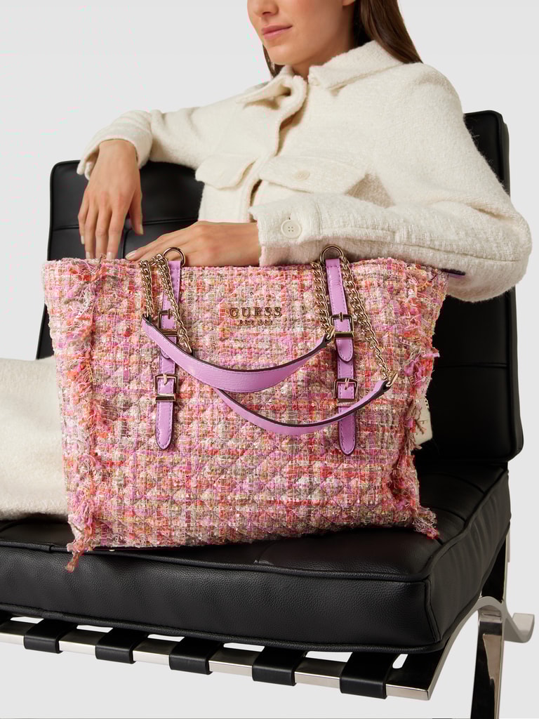 Guess Handtasche in Bouclé-Optik Modell 'ADAM' (pink) online kaufen