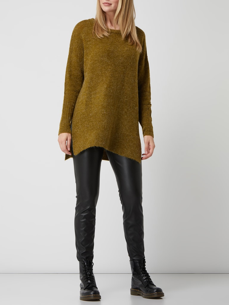ICHI Longpullover mit Alpaka-Anteil Modell 'Ihamara' (oliv melange) online kaufen