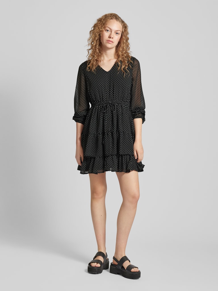 Only Mini-jurk in laagjeslook, model 'ROBEY' in zwart online kopen | P&C