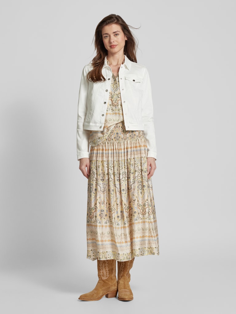 comma Jeansjacke mit Pattentaschen (weiss) online kaufen