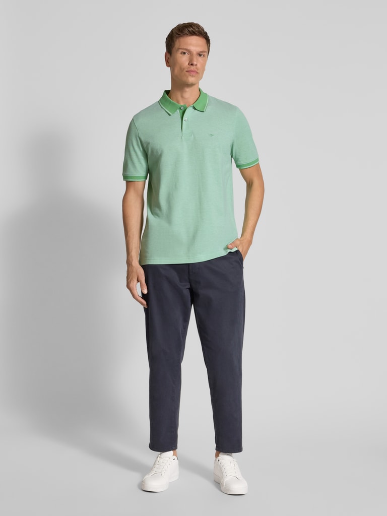 Fynch-Hatton Poloshirt mit Label-Stitching (hellgruen) online kaufen
