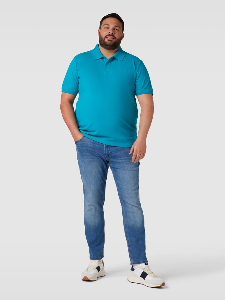 S.Oliver Plus PLUS SIZE Poloshirt mit Label-Stitching (petrol) online ...