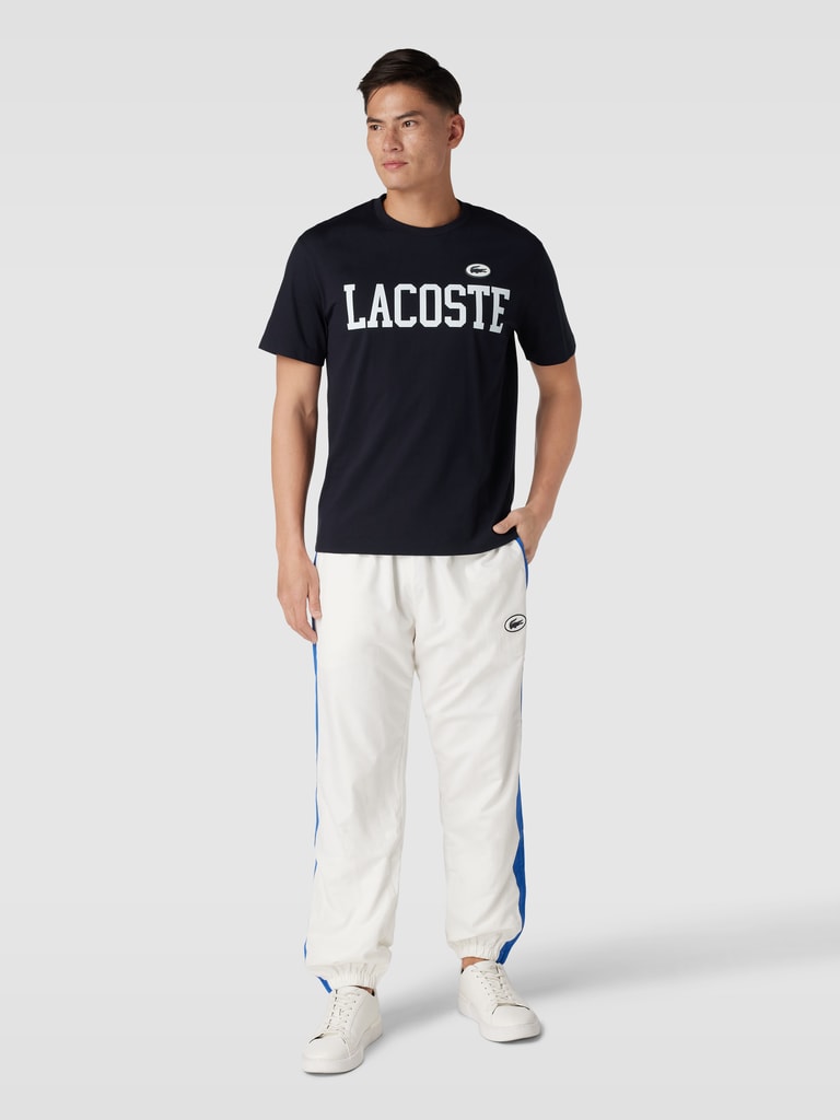 Lacoste T-Shirt mit Label-Print (dunkelblau) online kaufen