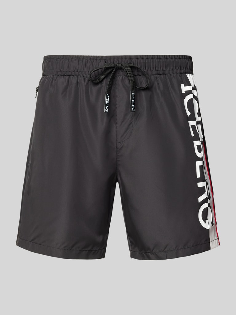 Iceberg Swim Badehose mit Label-Print (black) online kaufen