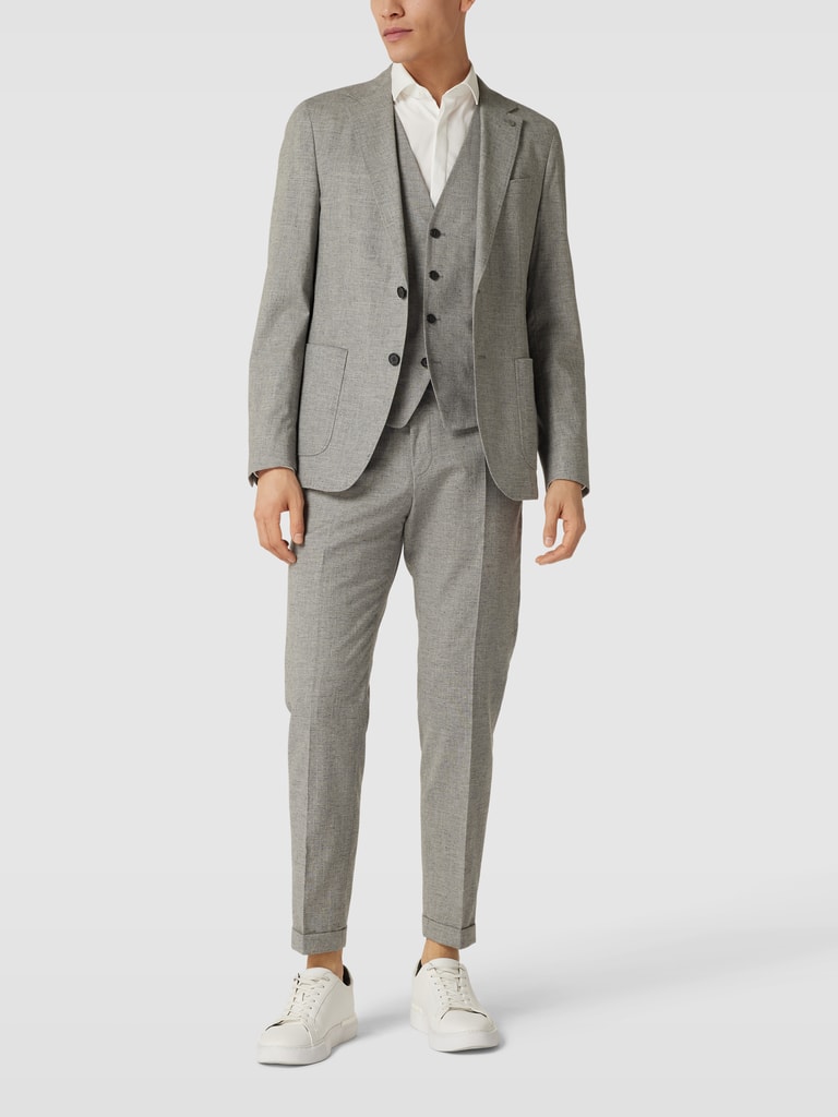 Strellson 2-knoops colbert met all-over motief, model 'Acon' in ...