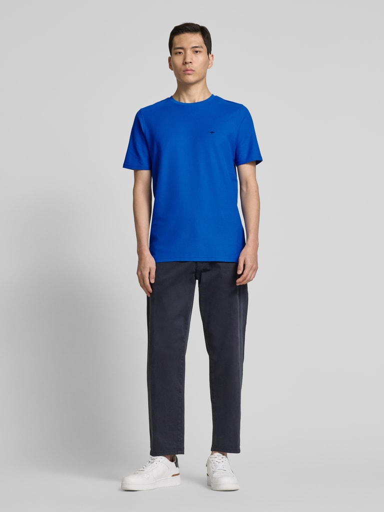 Fynch-Hatton T-Shirt mit Logo-Stitching (royal) online kaufen