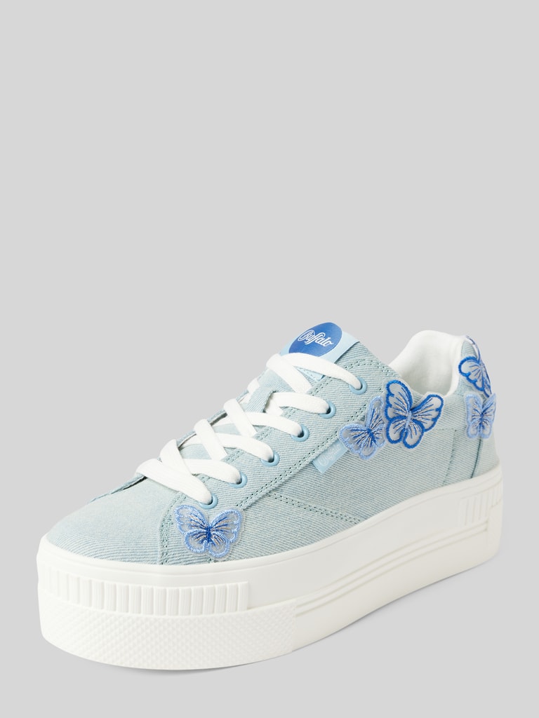 Buffalo Plateau-Sneaker in Denim-Optik Modell 'BUTTERFLY' (jeansblau ...