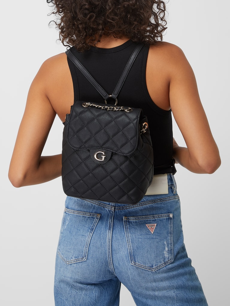 Guess Rugzak in leerlook, model 'Gillian' in zwart online kopen | P&C