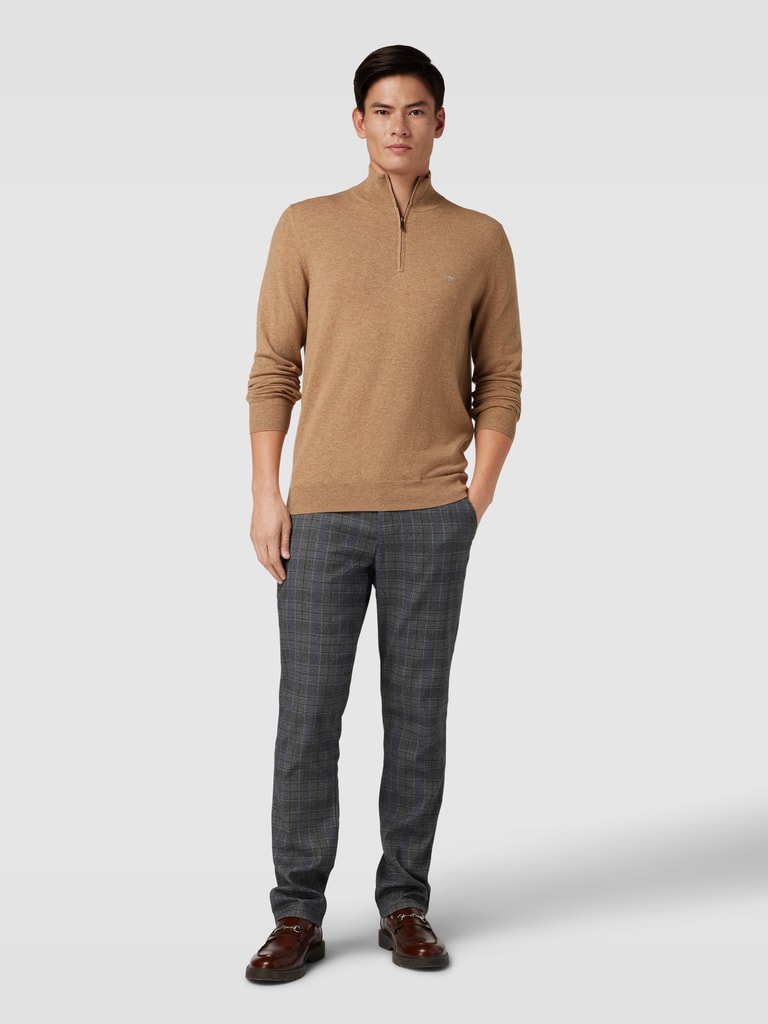 Fynch-Hatton Strickpullover mit Stehkragen (camel) online kaufen