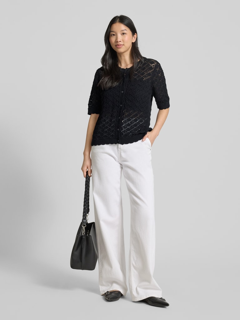 Selected Femme Cardigan met 1/2-mouwen, model 'SOFIA' in zwart online ...