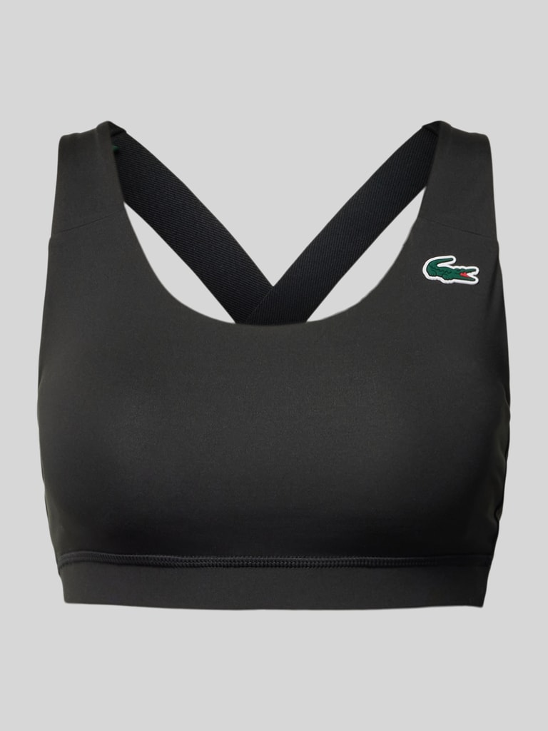Lacoste Sport Sport-BH mit Label-Badge (black) online kaufen