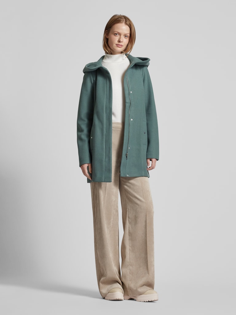 Vero Moda Regular Fit Mantel in Filz-Optik mit Bandkragen Modell ...