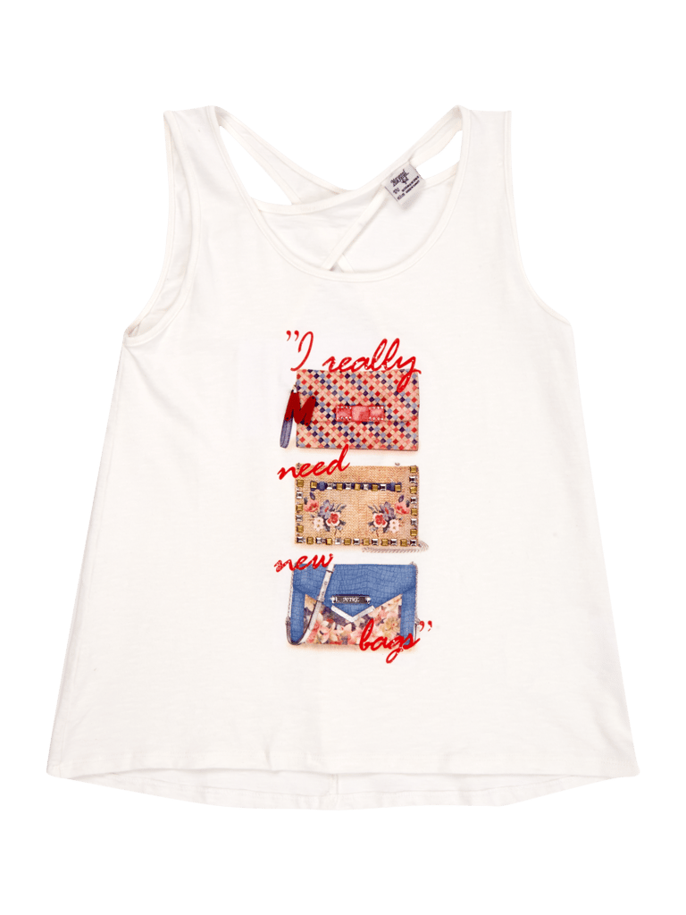 Mayoral Top mit Message und Print (rot) online kaufen