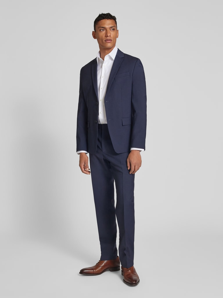 CK Calvin Klein 2-knoops colbert in effen design in marineblauw online ...