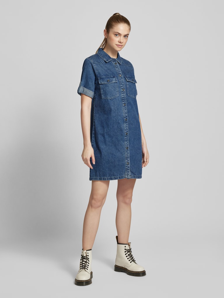 Noisy May Jeanskleid mit Brustpattentaschen Modell 'NEW SIGNE' (bleu ...