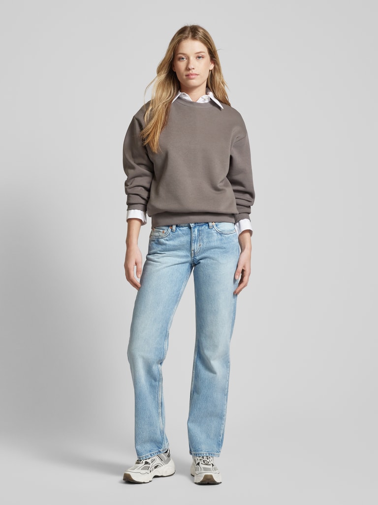 WEEKDAY Straight Fit Jeans im Used-Look Modell 'Arrow' (jeansblau ...