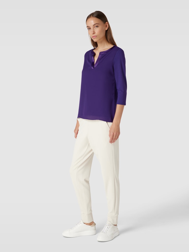 comma Blouseshirt met V-hals in paars online kopen | P&C
