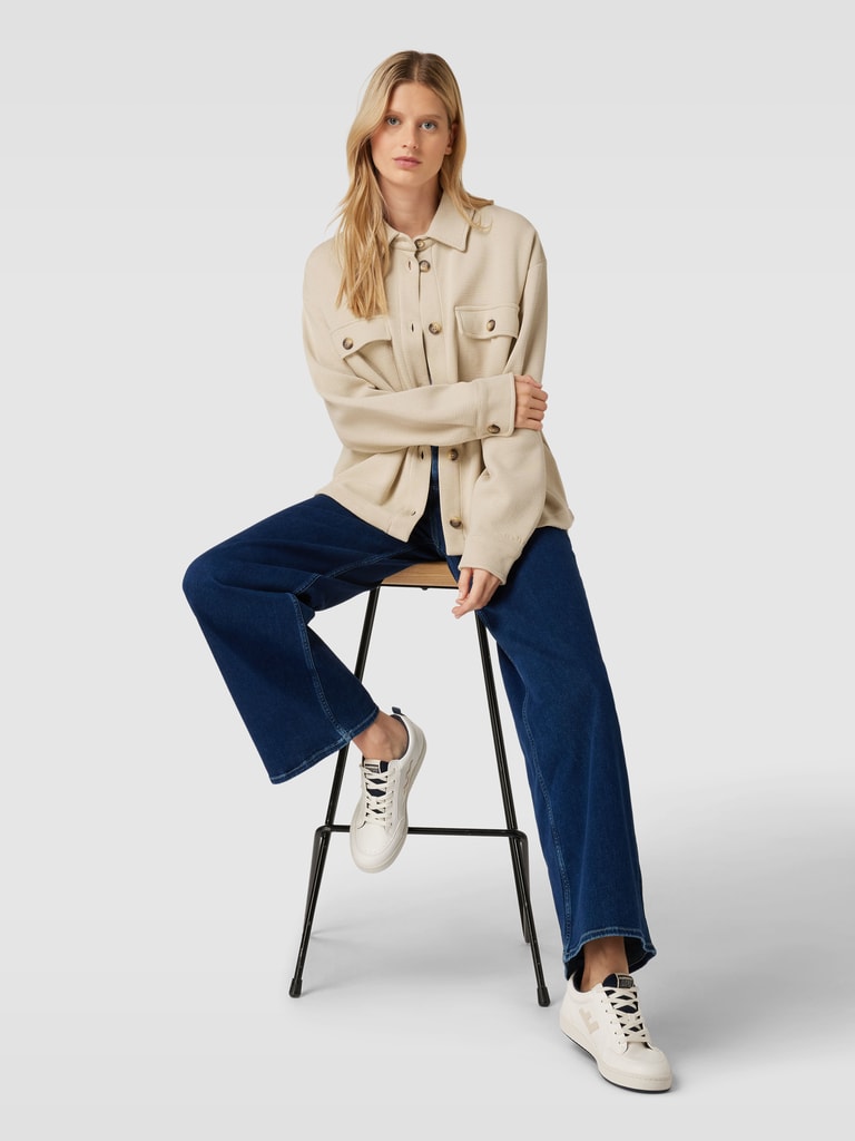 Mazine Overhemdblouse met borstzakken, model 'YARA' in beige online ...