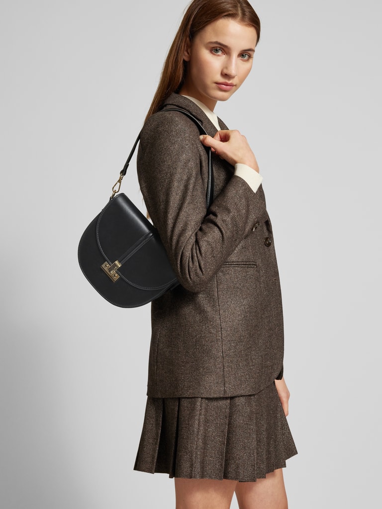 Seidenfelt Saddle Bag mit Tragehenkel Modell 'GIORA' (black) online kaufen