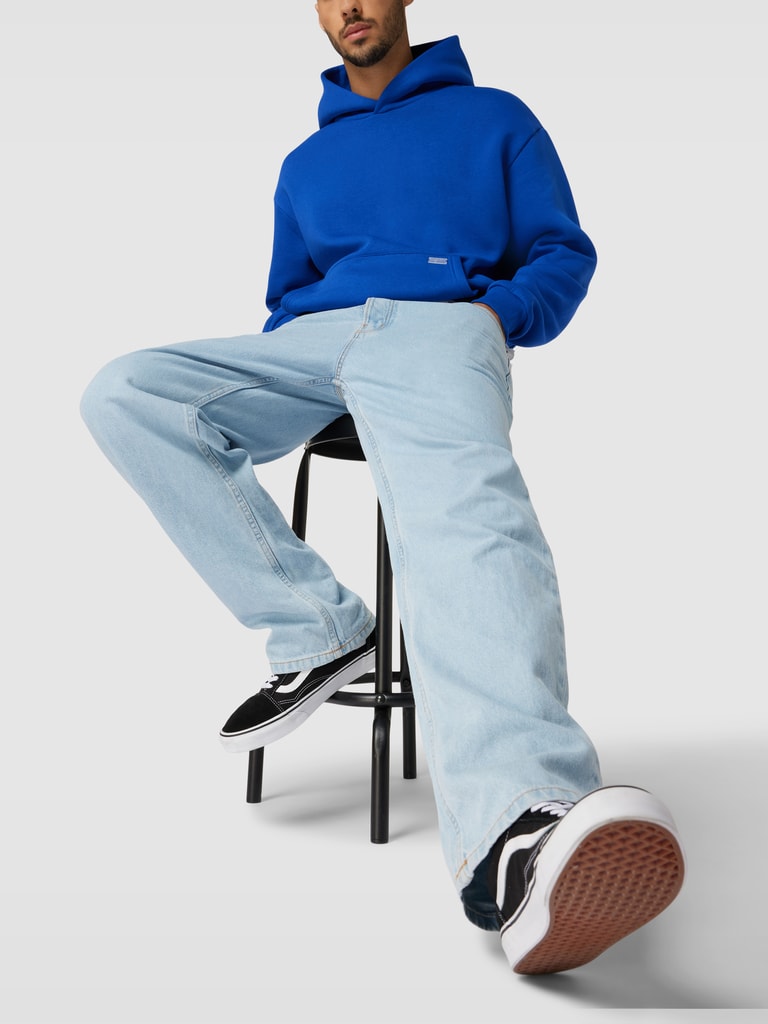 REVIEW Hoodie mit Label-Detail Modell 'KANGAROO' (royal) online kaufen