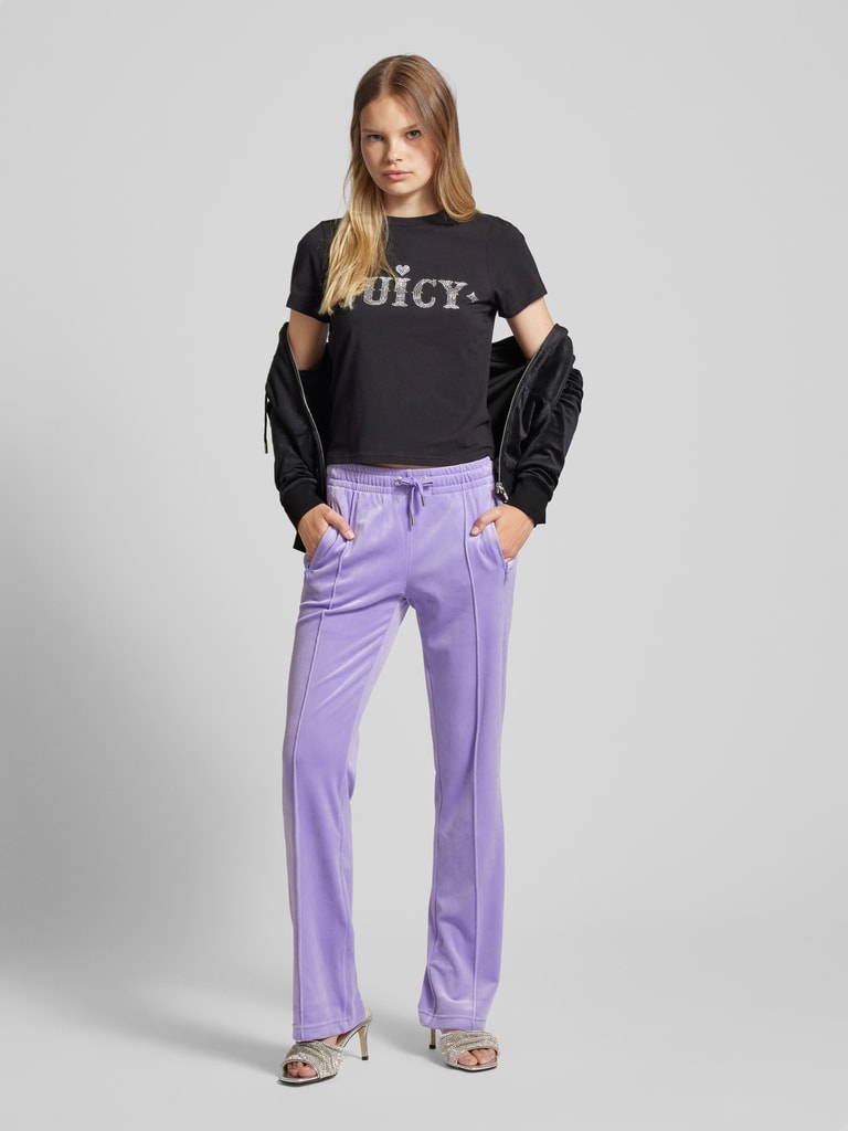 Juicy Couture Sweatjacke mit Label-Stitching Modell 'ROBERTSON' (black) online kaufen