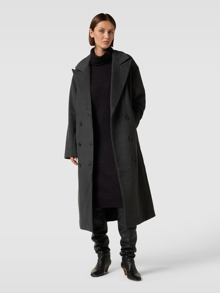 Vero Moda Gebreide jurk met col, model 'DANIELA' in zwart online kopen ...