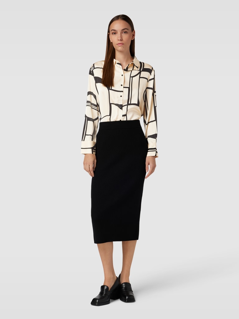 Mango Bluse mit grafischem Muster Modell 'IVANKA' (black) online kaufen