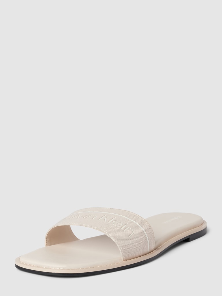 CK Calvin Klein Slides mit Label-Details Modell 'SQUARED' (sand) online ...
