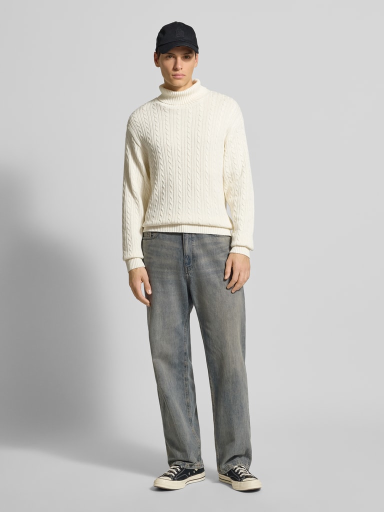 Redefined Rebel Rollkragenpullover mit Zopfmuster Modell 'JORDEN ...