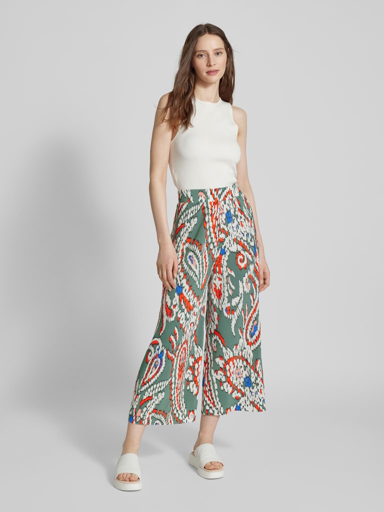s.Oliver RED LABEL Stoffen broek met verkorte pasvorm in kaki online ...