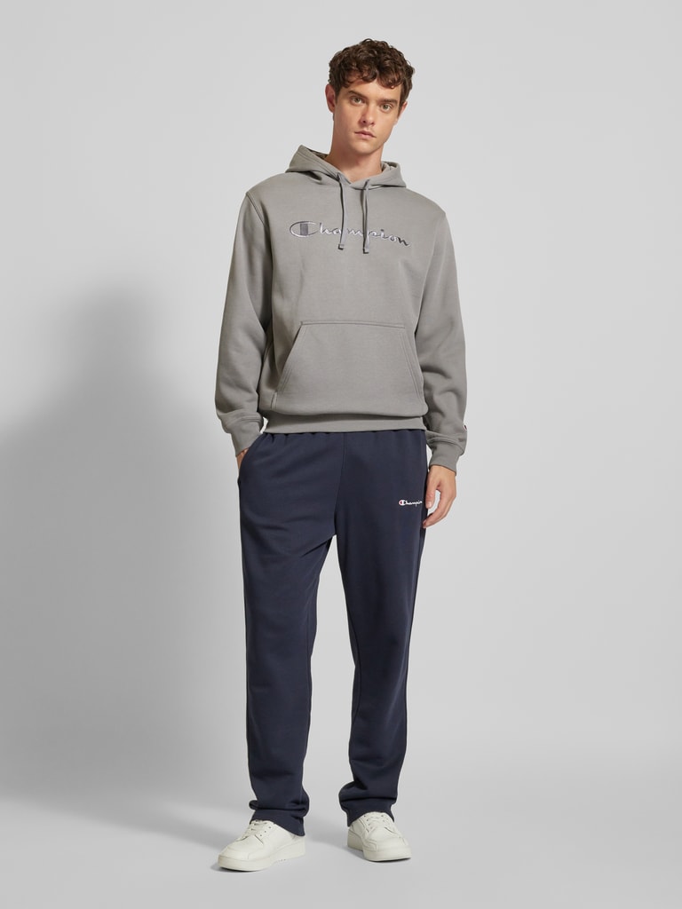 CHAMPION Hoodie mit Label-Stitching (mittelgrau) online kaufen