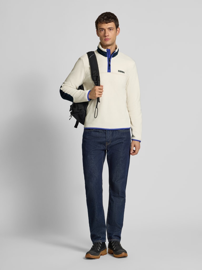 Napapijri Sweatshirt met labelstitching, model 'DERGANA' in offwhite ...
