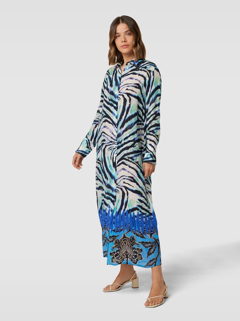 Yippie Hippie Blousejurk met all-over motief in blauw online kopen | P&C
