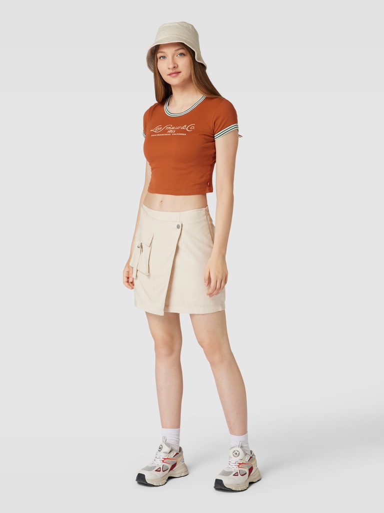 Only Minirok in wikkellook, model 'EMERY' in zand online kopen | P&C