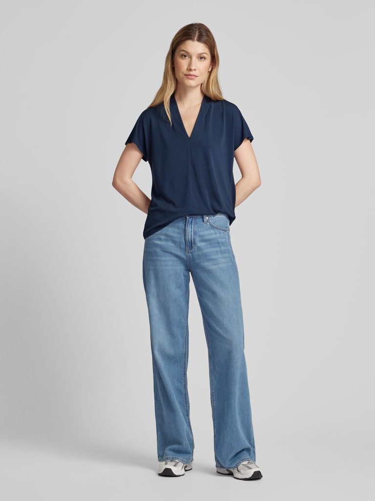 FREE/QUENT Blusenshirt mit Stehkragen Modell 'Yrsa' (marine) online kaufen