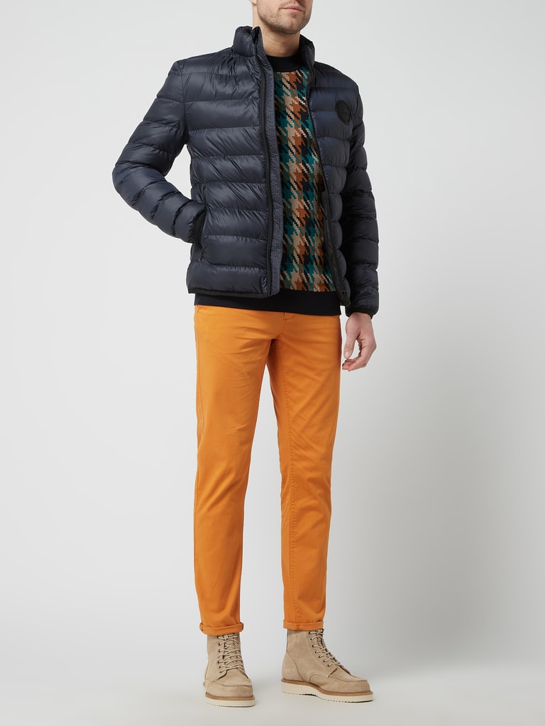 HUGO Gewatteerd jack met labeldetails, model 'Balto2121' in marineblauw online kopen | P&C