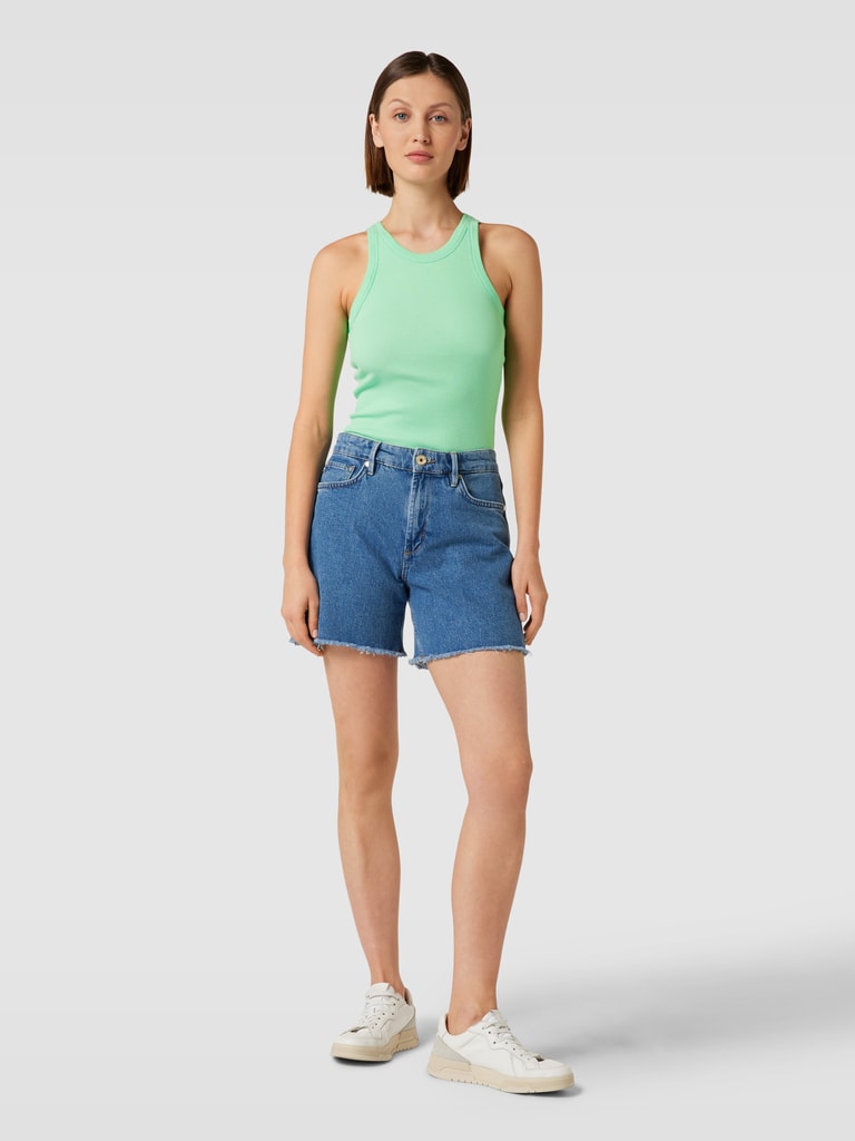 Kup online Rich & Royal Top z efektem prążkowania (zielony)