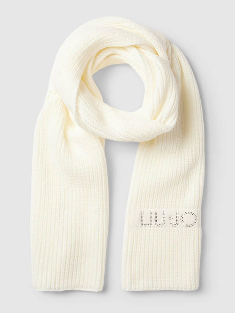 Liu Jo White Sjaal met labeldetail, model 'chairpa' in offwhite online ...