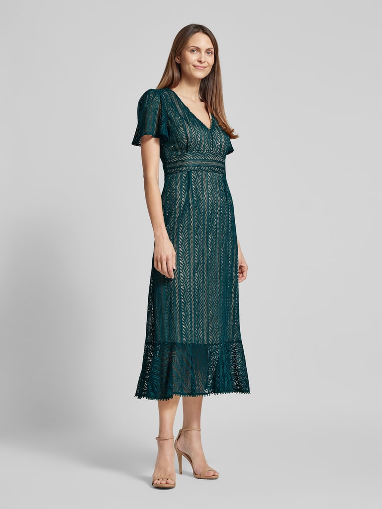 Kup online Apricot Sukienka midi z półprzezroczystego materiału (zielony)