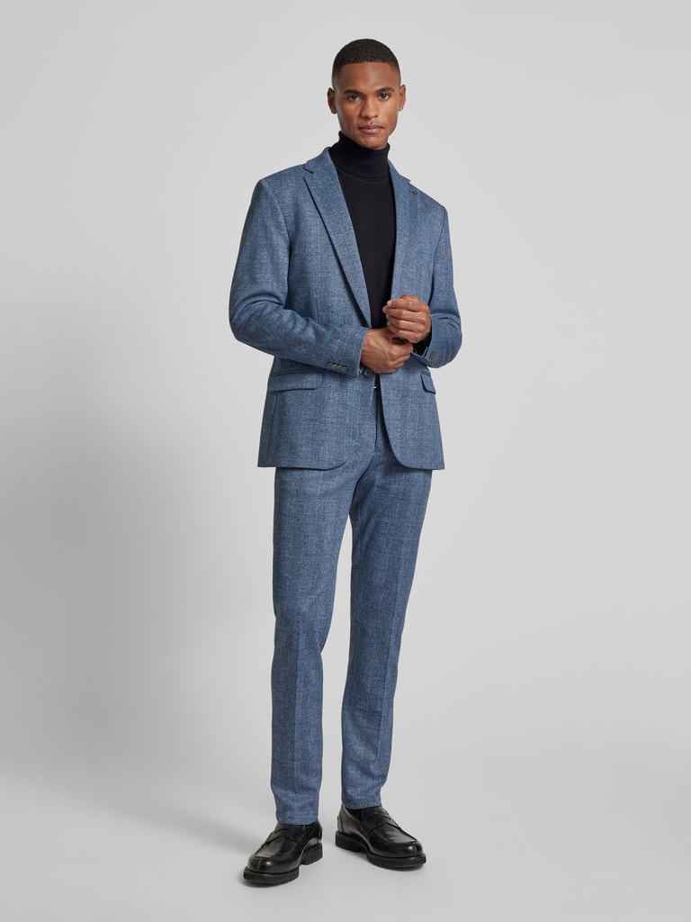 Zuitable Colbert met paspelzak op de borst, model 'Nick' in marineblauw ...