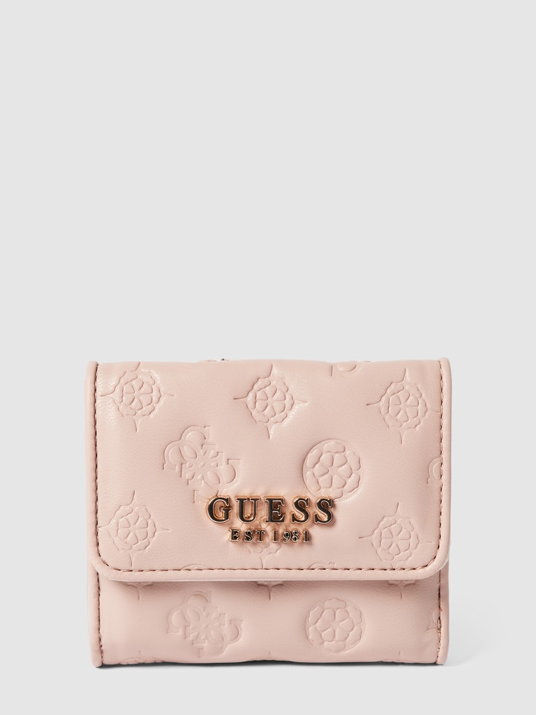 Guess Portemonnaie mit Label-Applikation Modell 'ABEY' (rose) online kaufen