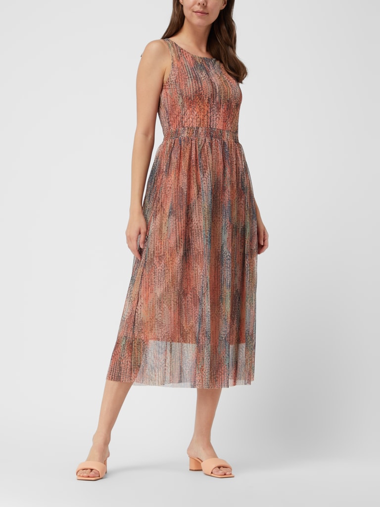 Esprit Midi-jurk van mesh in zwart online kopen | P&C