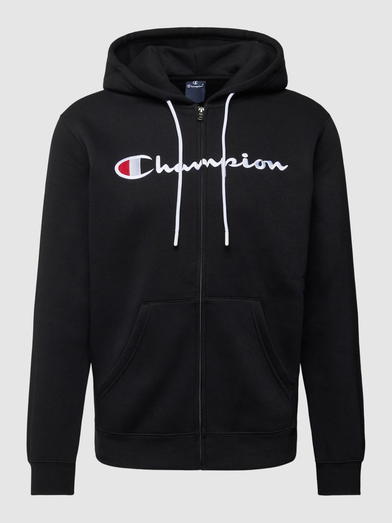 CHAMPION Sweatjacke mit Label-Stitching (black) online kaufen