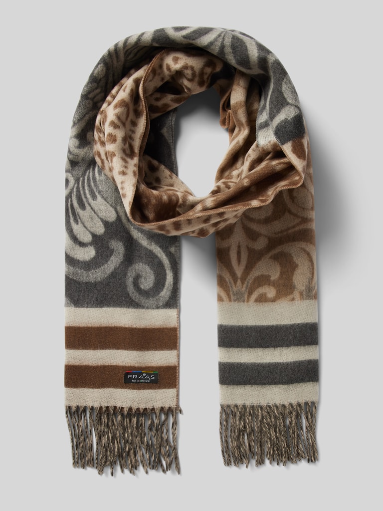 Fraas Schal mit Fransen Modell 'Cashmink' (mittelgrau melange) online ...