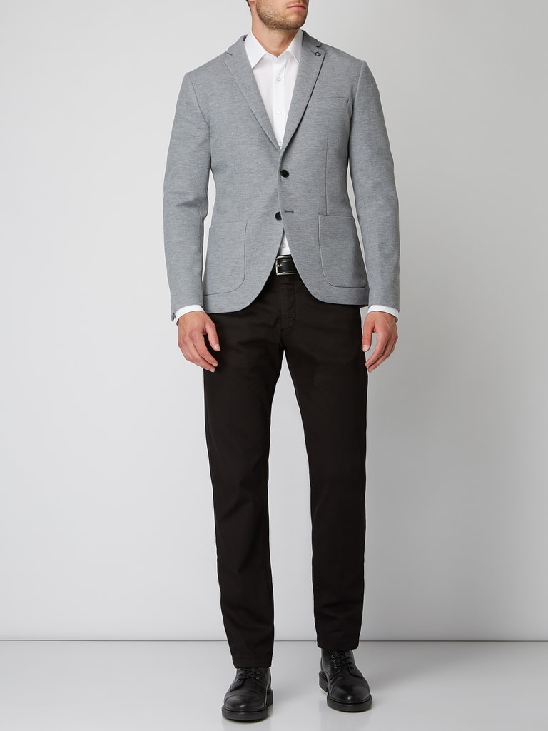 Selected Homme Slim Fit 2-Knopf-Sakko mit Webmuster (hellgrau) online ...