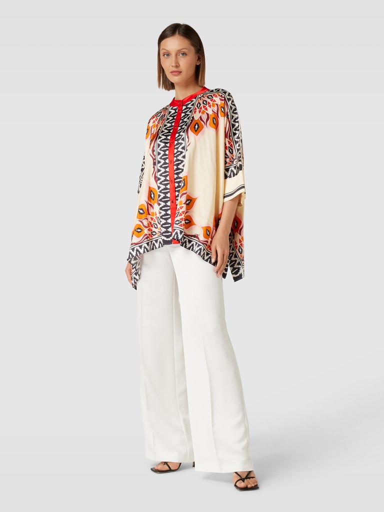 Marc Cain Bluse mit Allover-Muster (rot) online kaufen