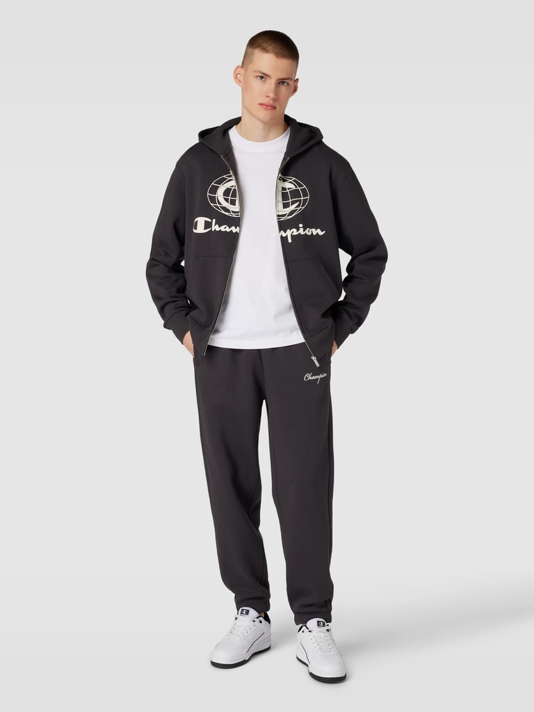 CHAMPION Sweatjacke mit Label-Print (black) online kaufen