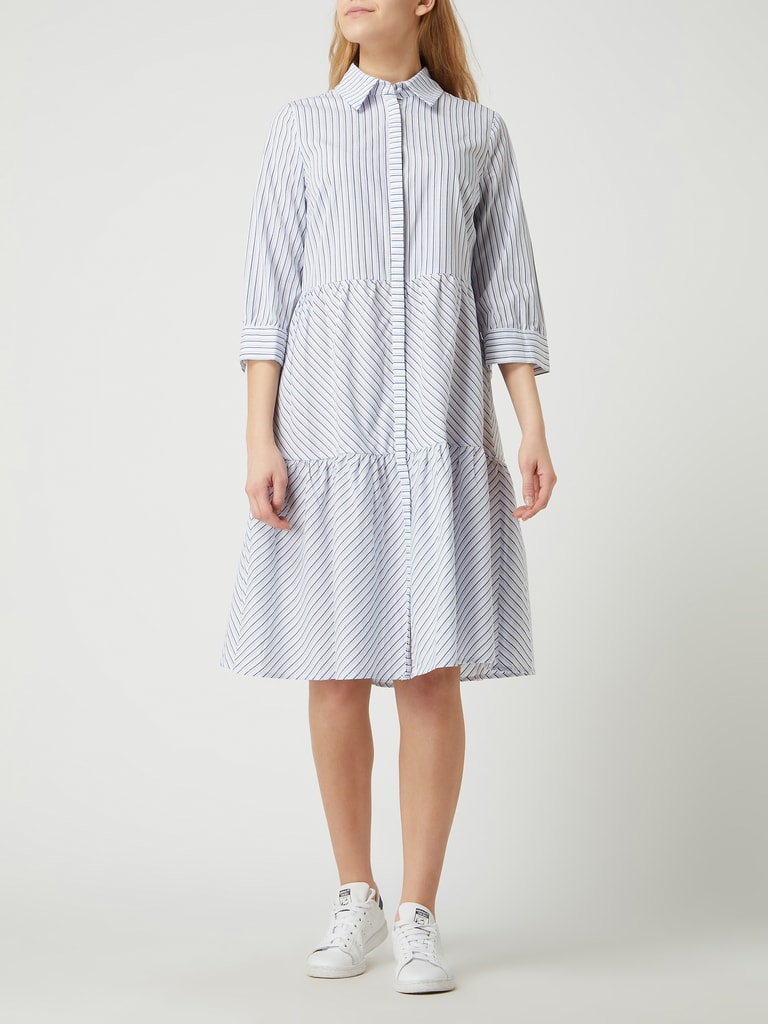 Minus Jurk in laagjeslook, model 'Dalina' in lichtblauw online kopen | P&C