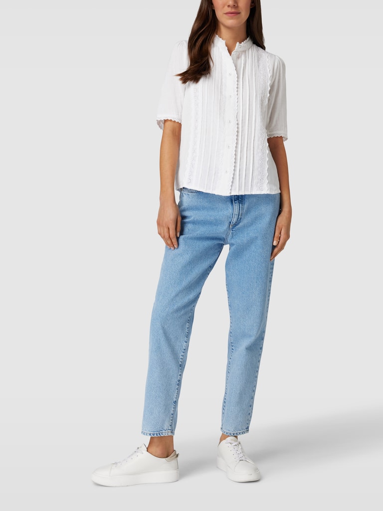 Atelier Reve Bluse mit Biesen und Rüschenbesatz (offwhite) online kaufen